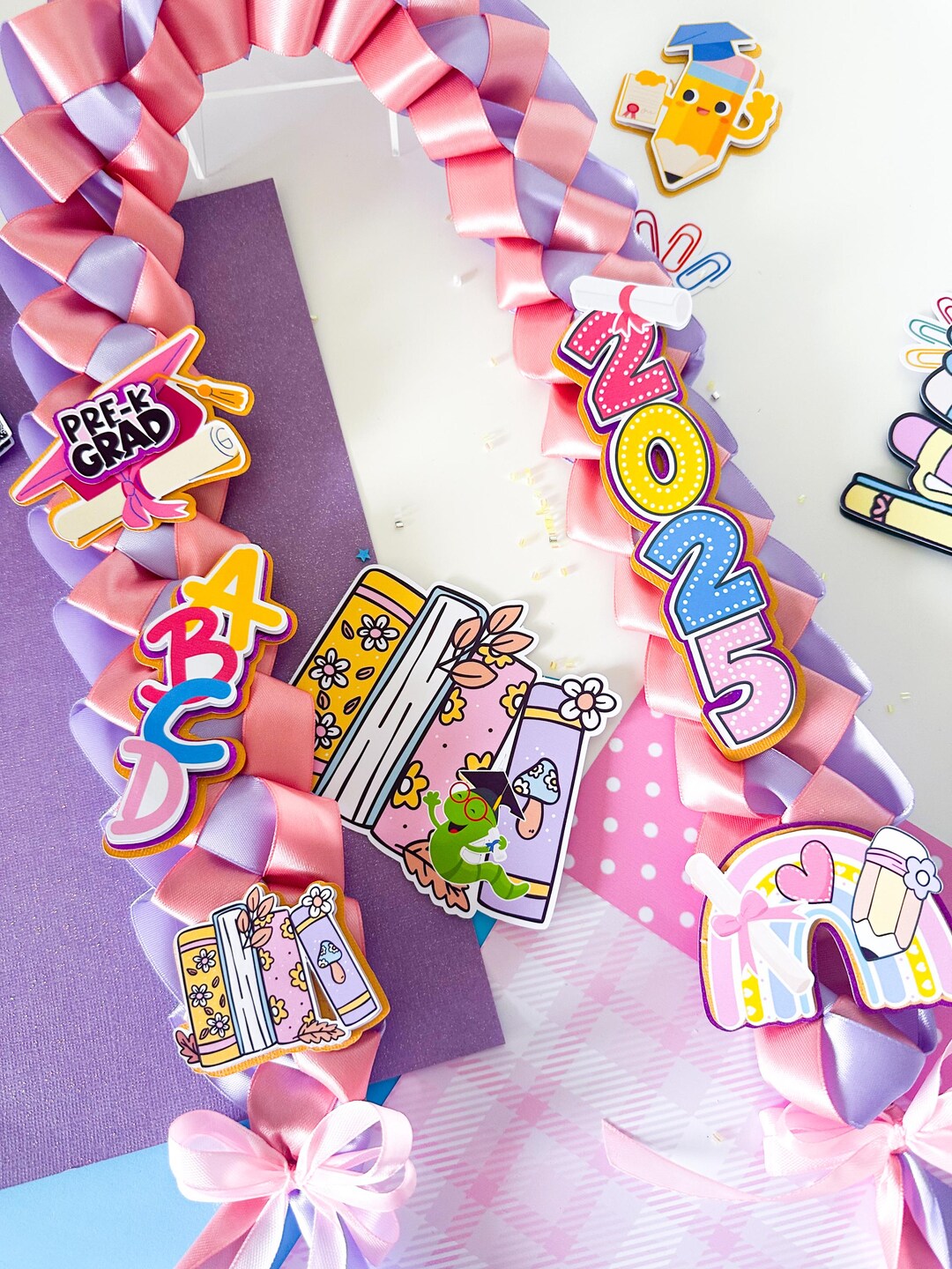 Decorated Graduation Lei,kids Graduation Lei,kindergarten Graduation ...