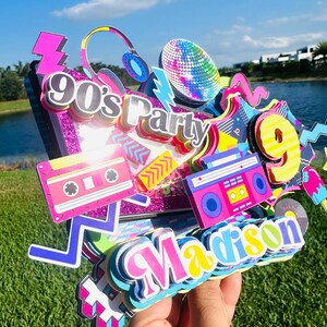 90s Party Cake Topper: Retro Throwback Theme - Etsy