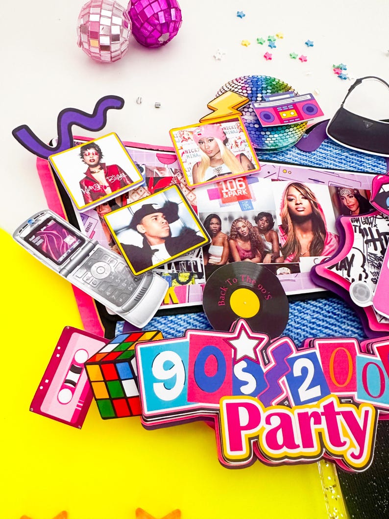 Y2K Cake Topper: 90s/2000s Party Centerpiece, Y2K Cupcake Toppers ...