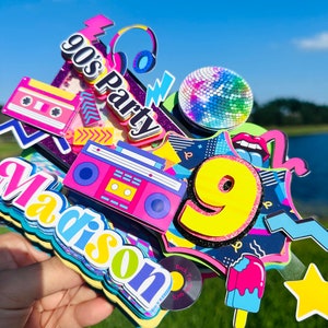 90s Party Cake Topper: Retro Throwback Theme - Etsy