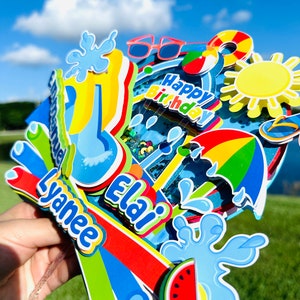 Waterslide Cake Topper: Splish Splash Birthday Party Decoration - Etsy