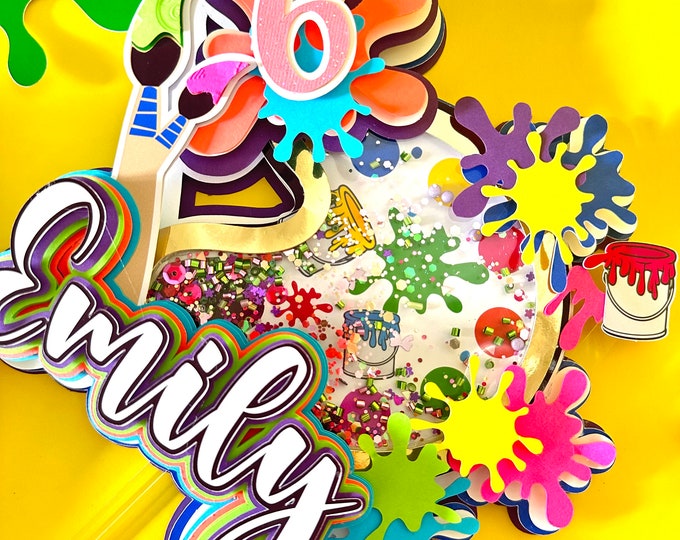 Painting Cake Topper - Etsy
