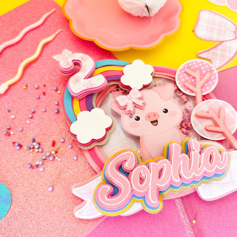 Pig Cake Toppers - Etsy