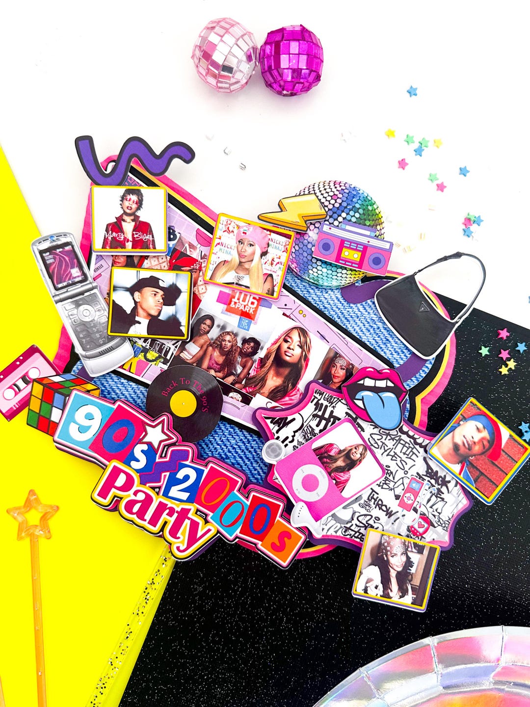 Y2K Cake Topper: 90s/2000s Party Centerpiece - Etsy