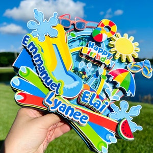 Waterslide Cake Topper: Splish Splash Birthday Party Decoration - Etsy