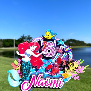 Mermaid Cake Topper/mermaid Banner/mermaid 3d Letter/ Mermaid Cupcake ...