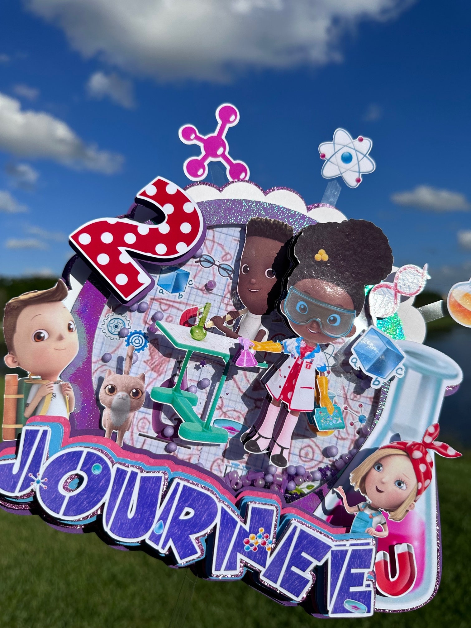 Adda Twista Cake Topper/scientist Cake Topper/ Adda Twista Cups/science ...