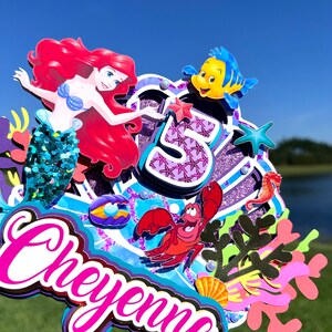 Mermaid Cake Topper/mermaid Banner/mermaid 3d Letter/ Mermaid Cupcake ...