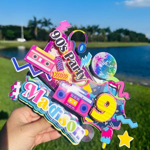 90s Party Cake Topper: Retro Throwback Theme - Etsy