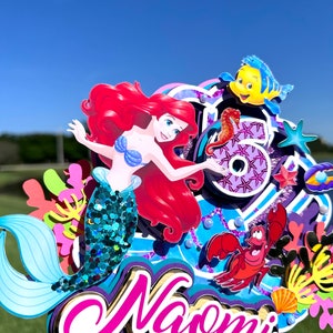 Mermaid Cake Topper/mermaid Banner/mermaid 3d Letter/ Mermaid Cupcake ...