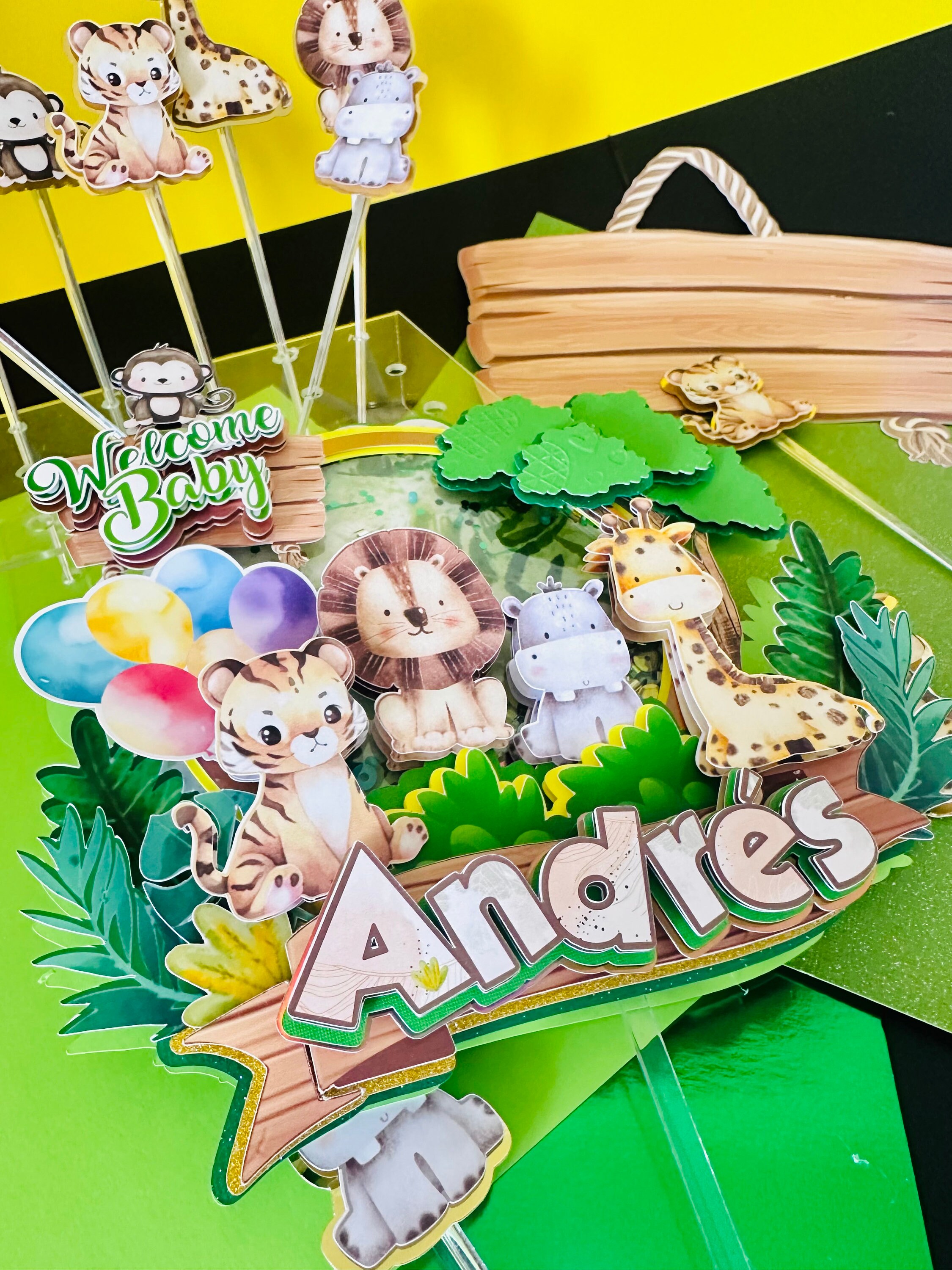 Safari Cake Topper/ Safari Cake Topper Baby Shower/safari Cake Topper ...