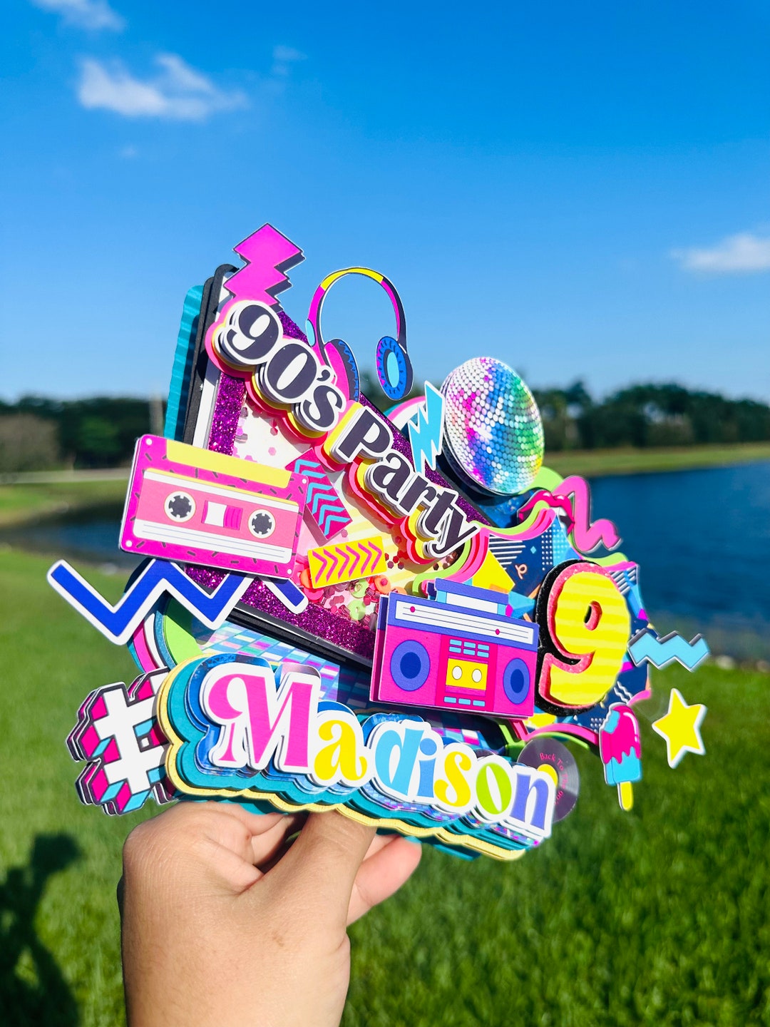 90s Party Cake Topper: Retro Throwback Theme - Etsy