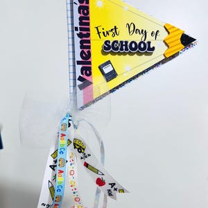 First Day of School Pennant Flag,personalized Back to School Sign ...