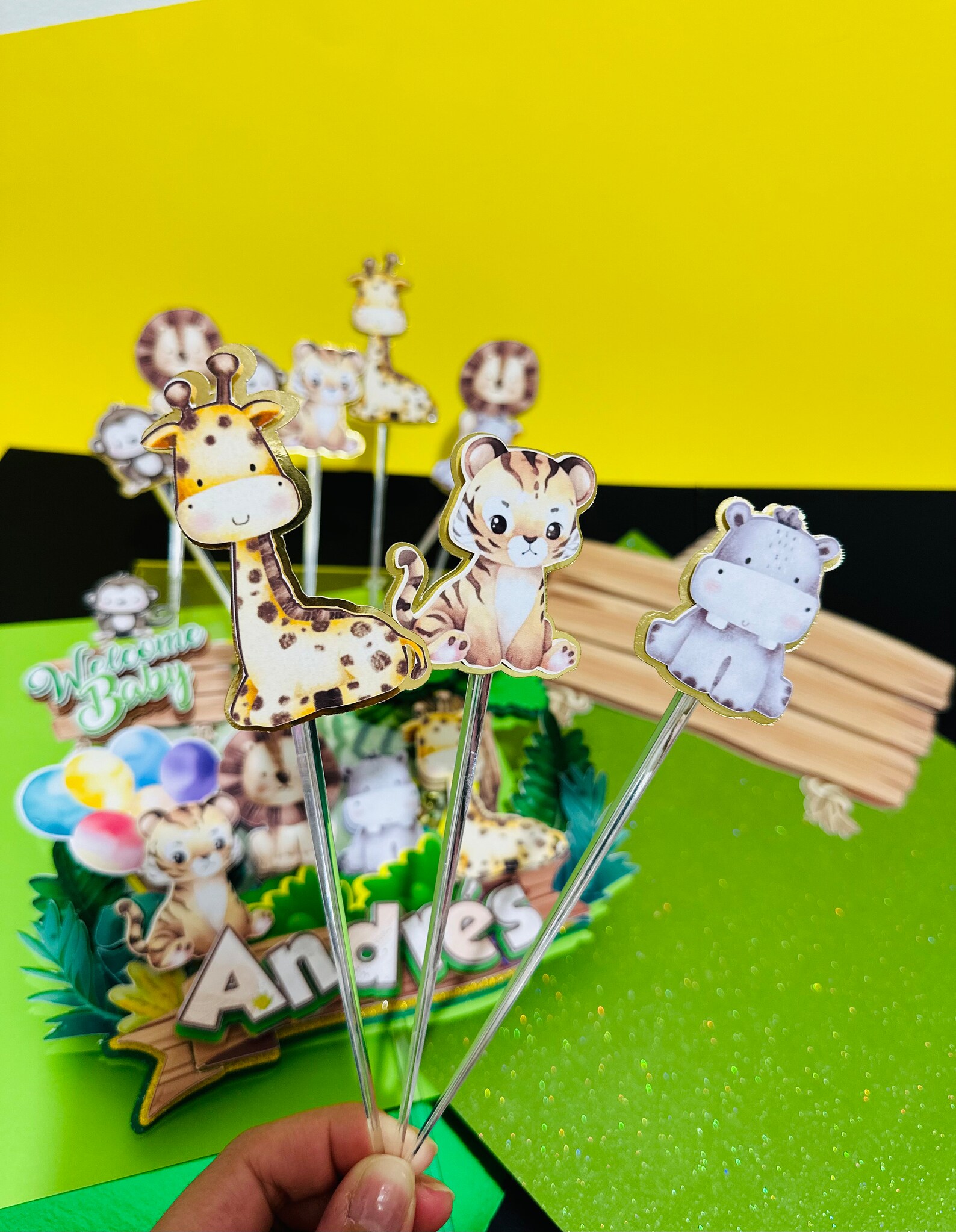 Safari Cake Topper/ Safari Cake Topper Baby Shower/safari Cake Topper ...