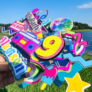 90s Party Cake Topper: Retro Throwback Theme - Etsy