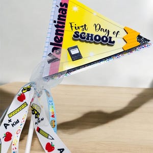 First Day of School Pennant Flag,personalized Back to School Sign ...