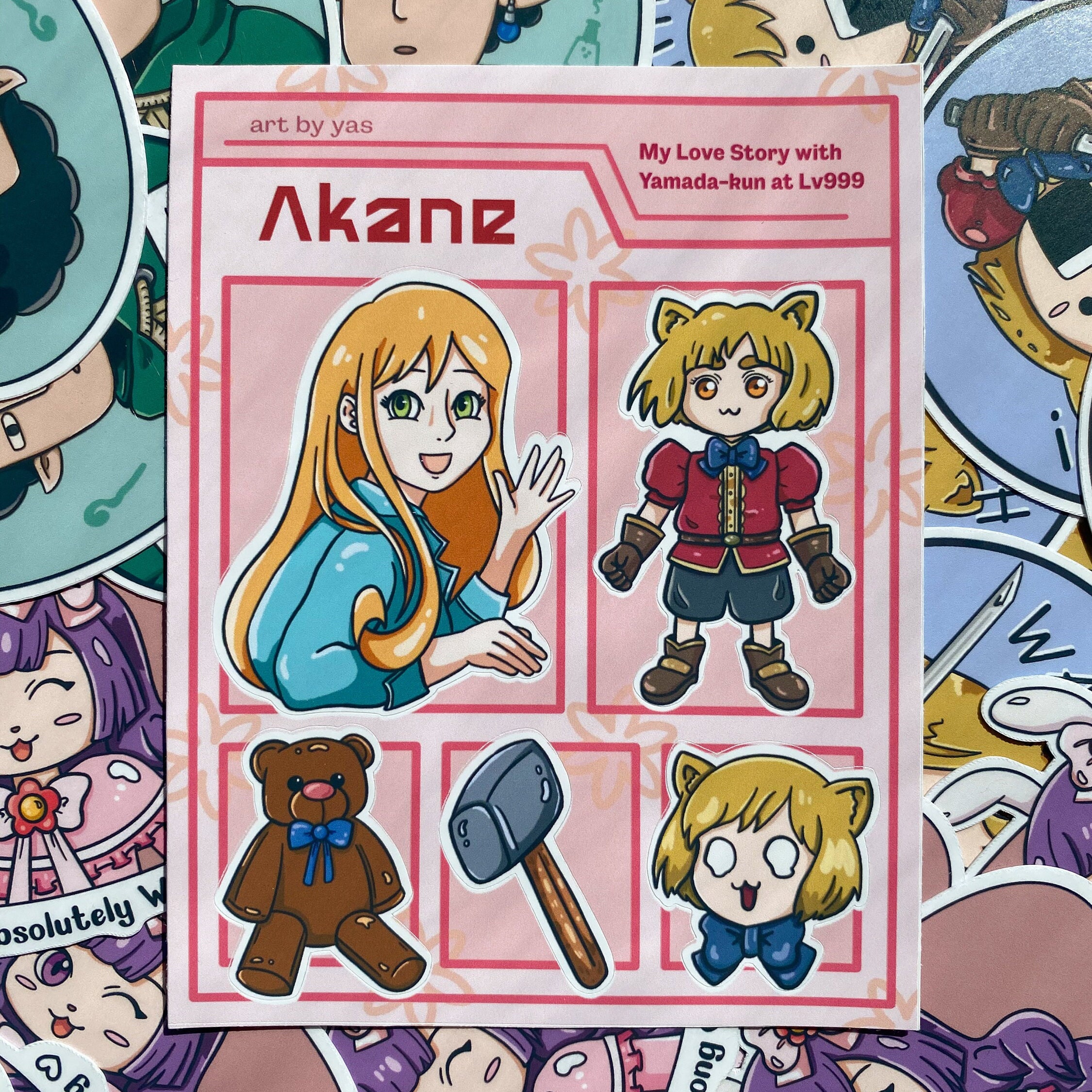 Loving Yamada Character Sticker Sheets - Etsy
