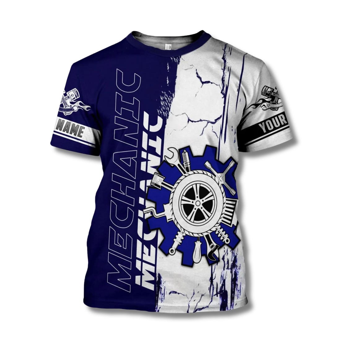 Personalized Mechanic T-shirt, Custom Name Auto Repair Gear & Tools ...