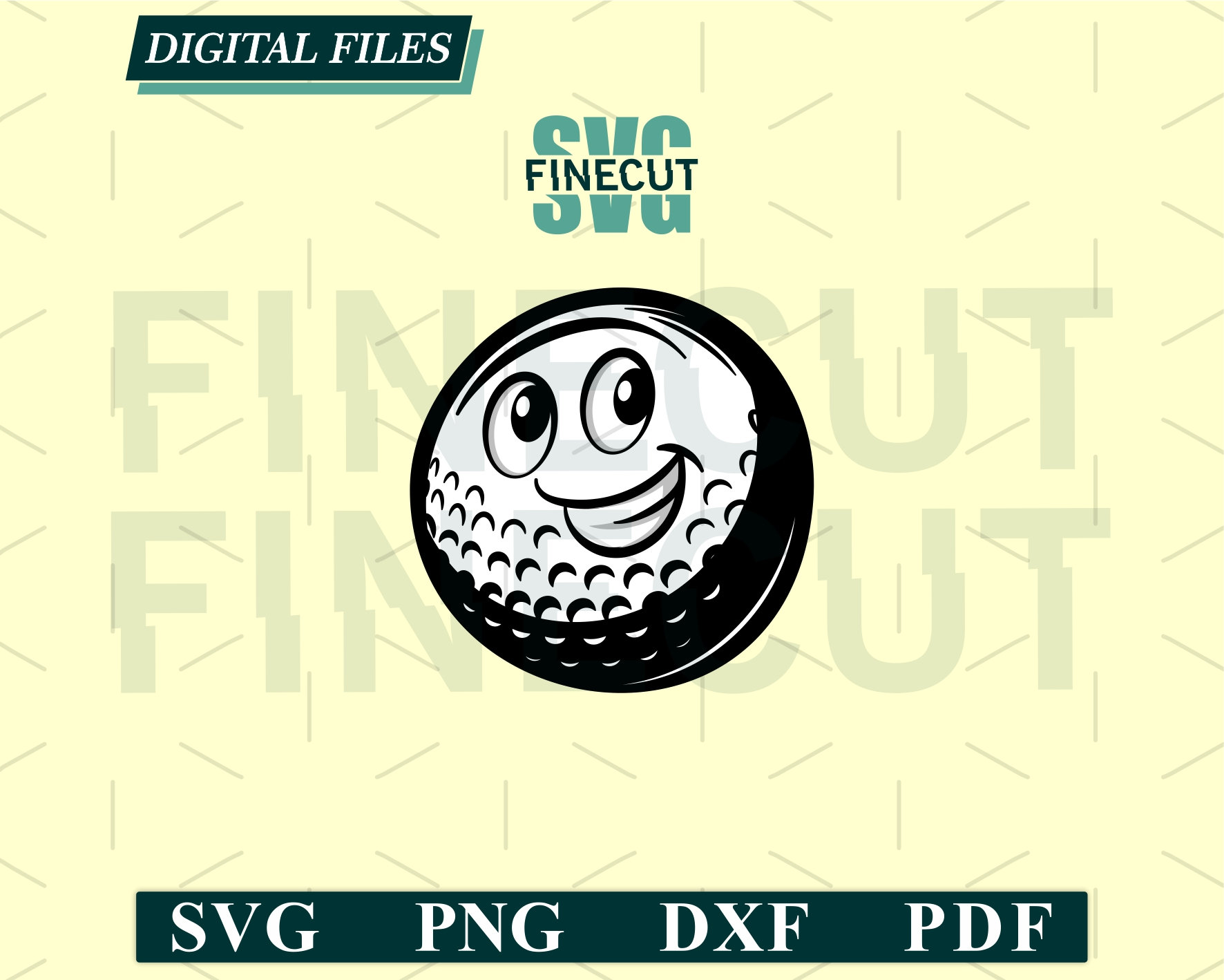 Golf SVG, Happy Golf Ball SVG, Golf Lovers, Golf Digital Files for ...