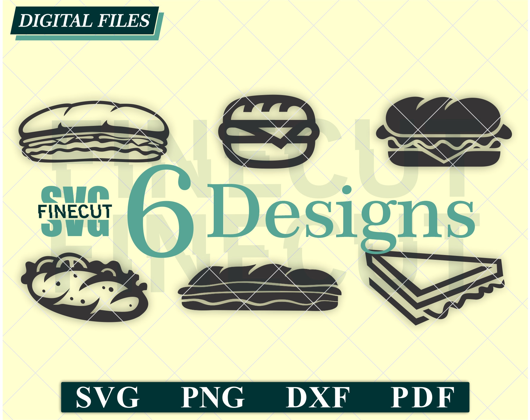 Sandwich SVG, Sandwich Digital Files for Cricut. - Etsy