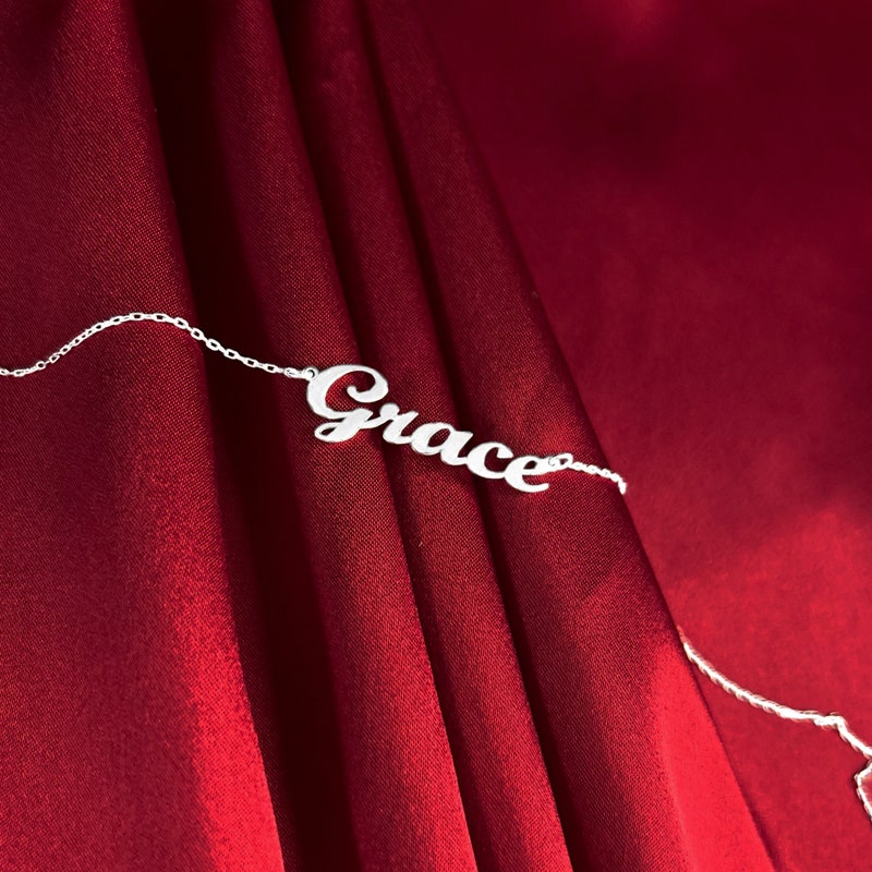 Silver Name Necklace - Etsy