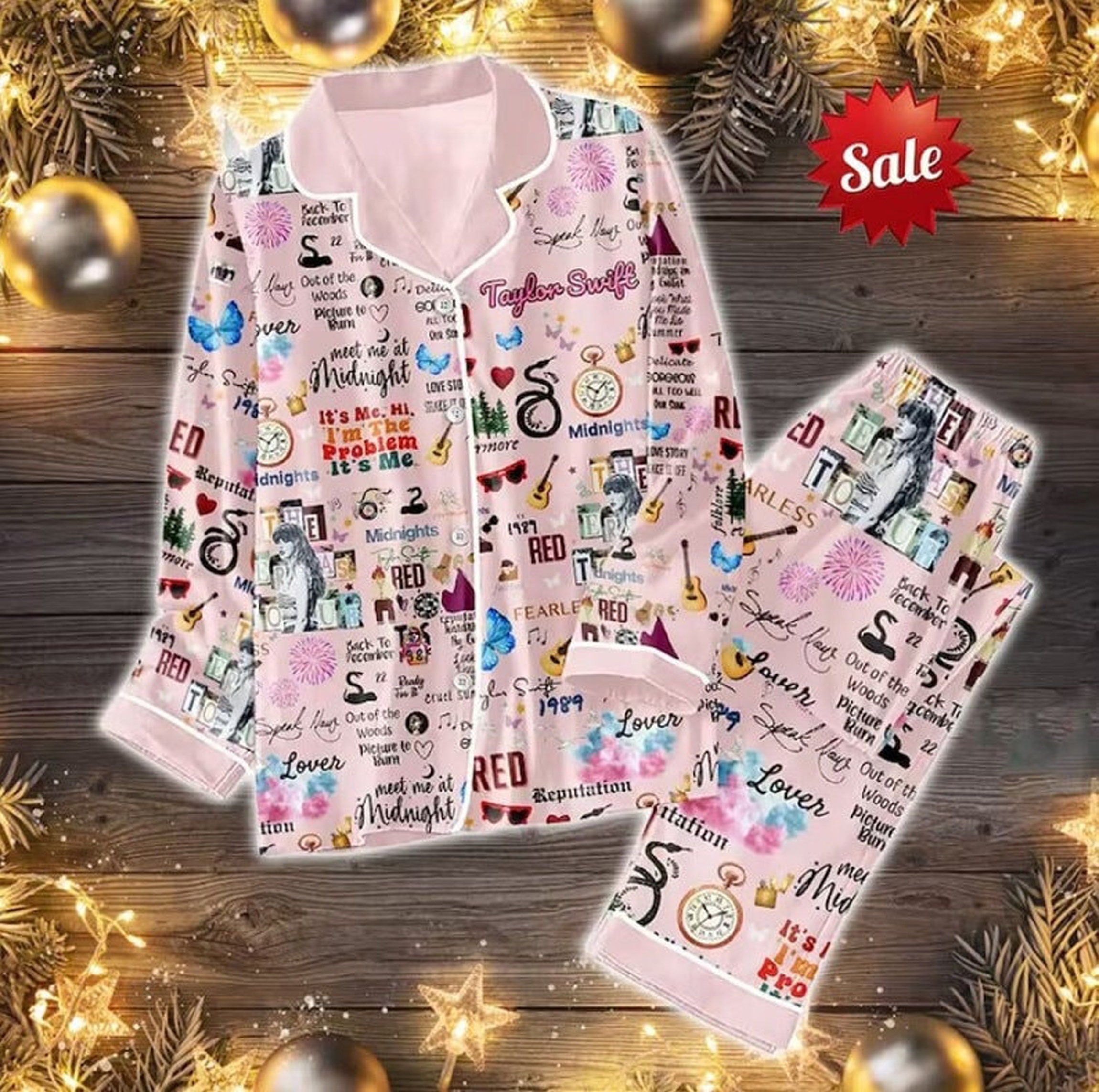 Taylor Pajamas Set, Taylor The Eras Tour Pajamas Set, Swift Pajama Set ...