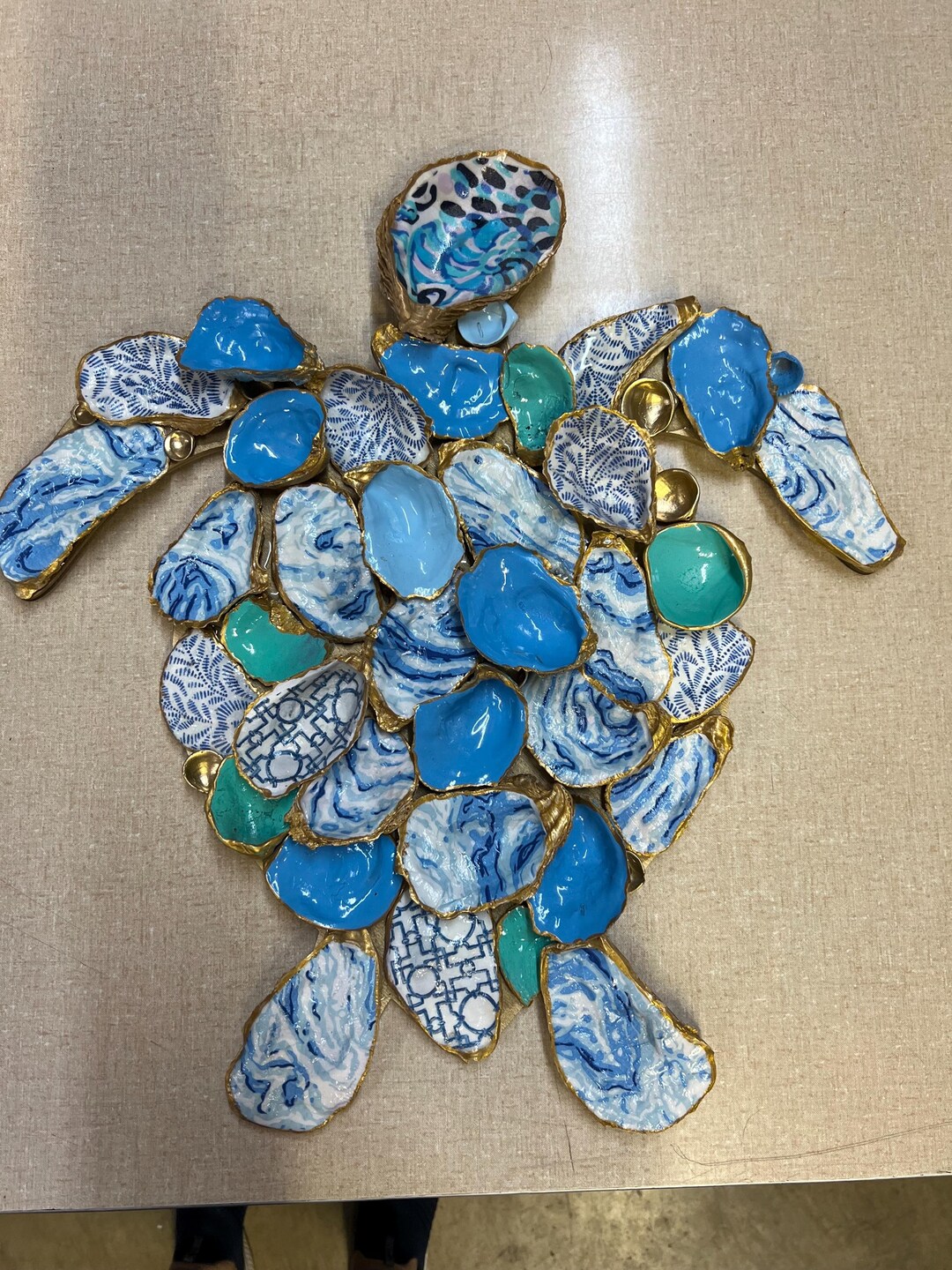 Oyster Shell Turtle - Etsy