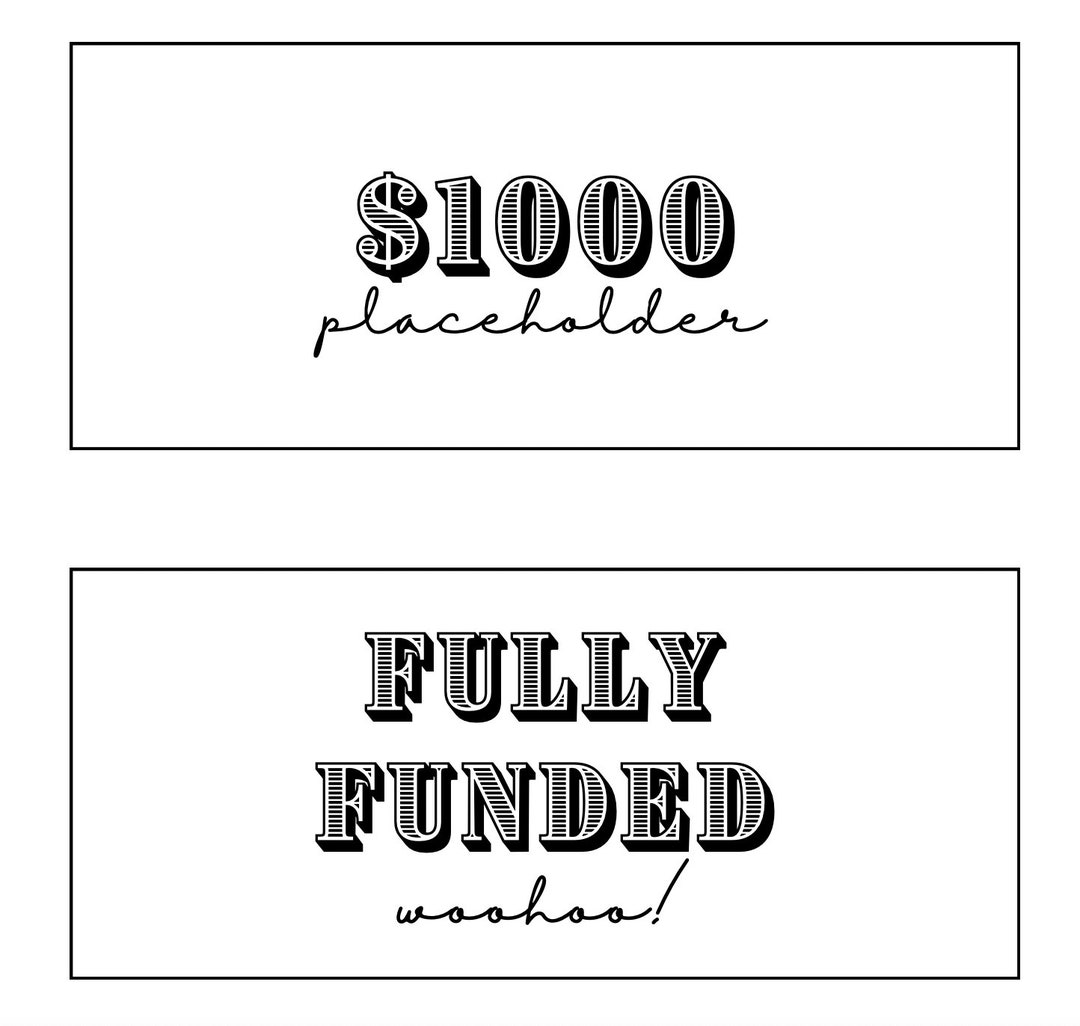 Cash Stuffing Placeholders for 50, 100, 250, 500, 1000, and Fully ...