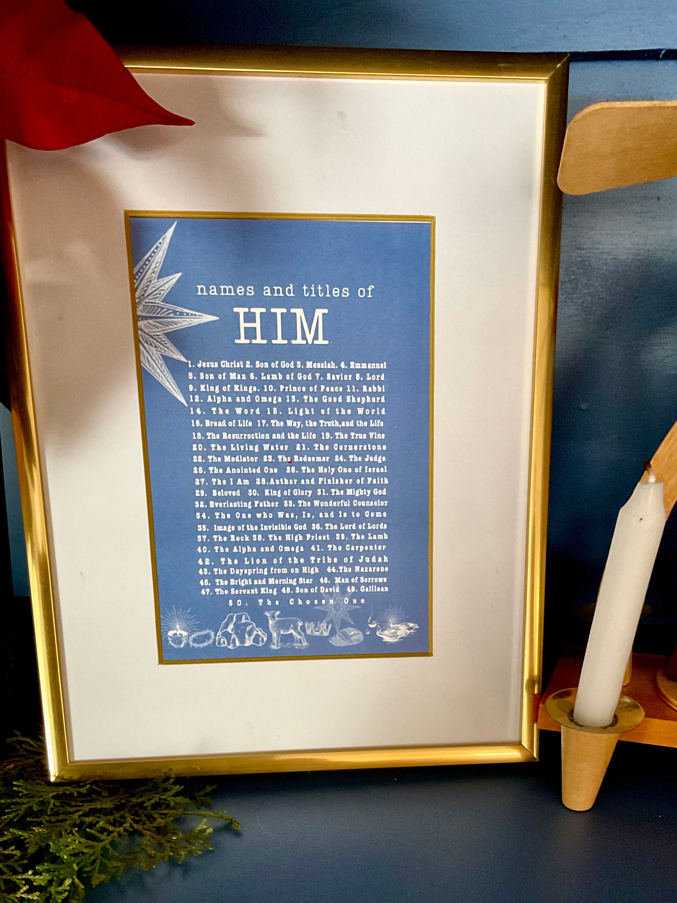 Christ’s Names and Titles Print and Christmas Meaningful and Religious ...