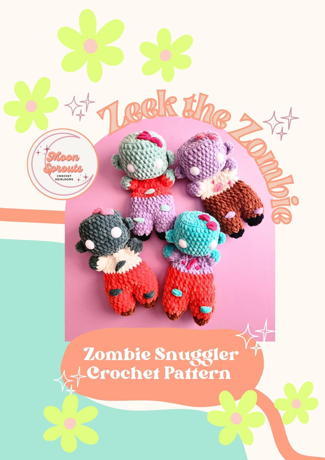 Zeek the Zombie Amigurumi Crochet Pattern | Beginner Friendly (PDF ...