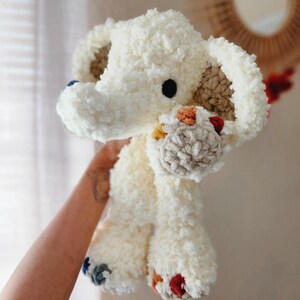 Fuzzy Elephant may the Elephant Heirloom Lovey, Fluffy Cream Elephant ...