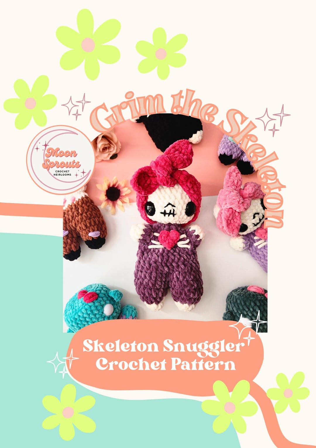 Grim the Skeleton Crochet Pattern | Halloween Amigurumi (PDF Pattern ...