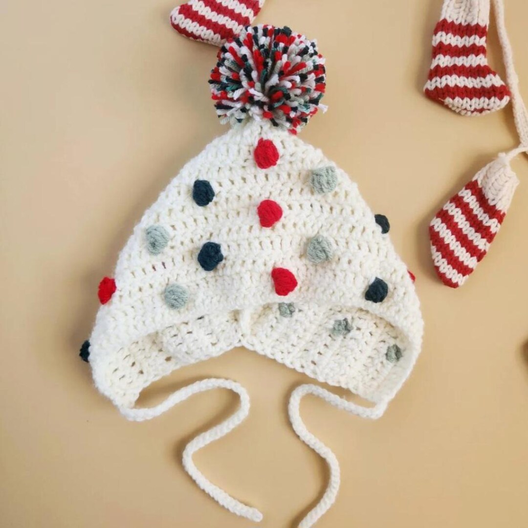 Mistletoe Bonnet Handmade Crochet Christmas Bonnet, Heirloom Gift ...