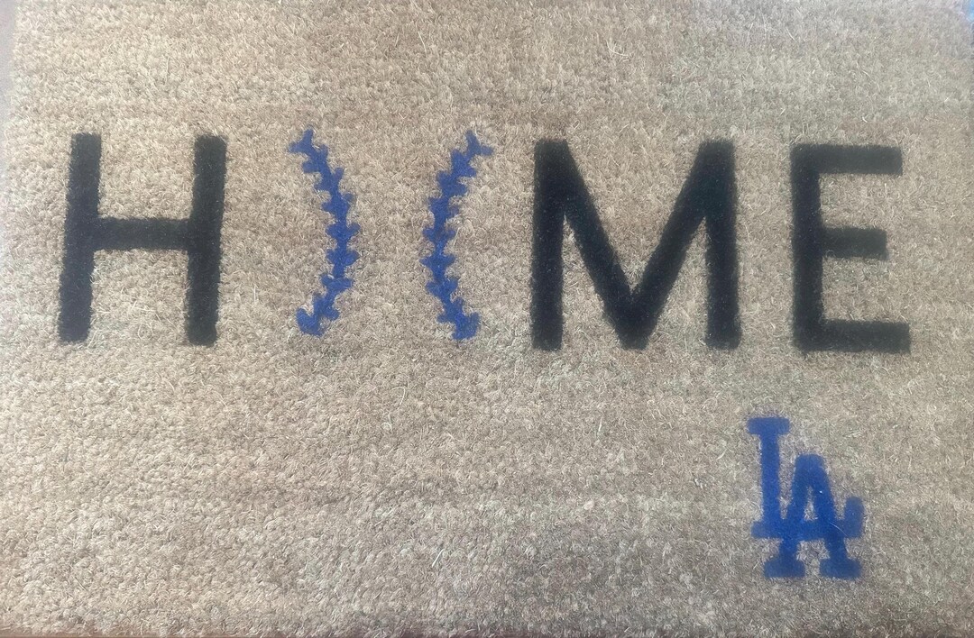 Dodgers Door Mat, MLB, Baseball, Coir Door Mat, Welcome Home, Cute Door ...