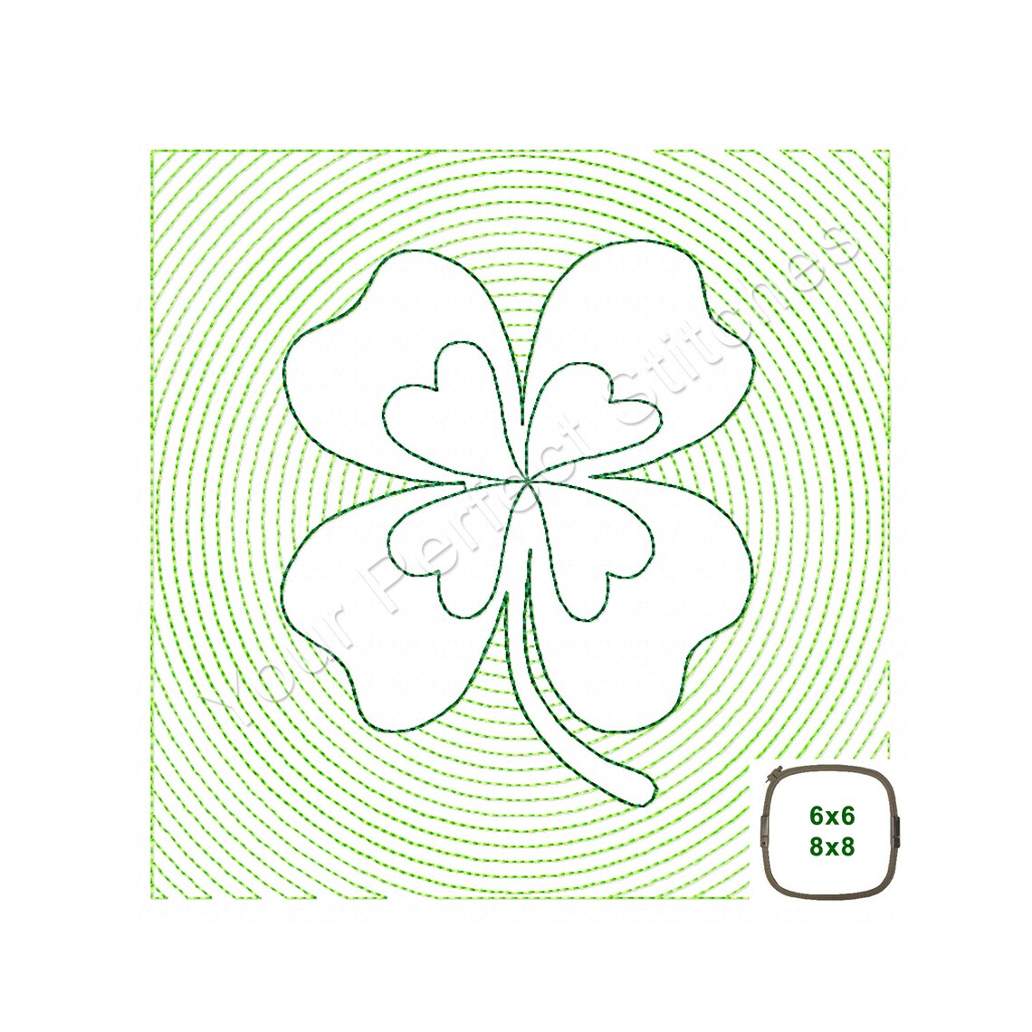 Shamrock Quilting , Clover ITH Digital Block — Machine Embroidery ...