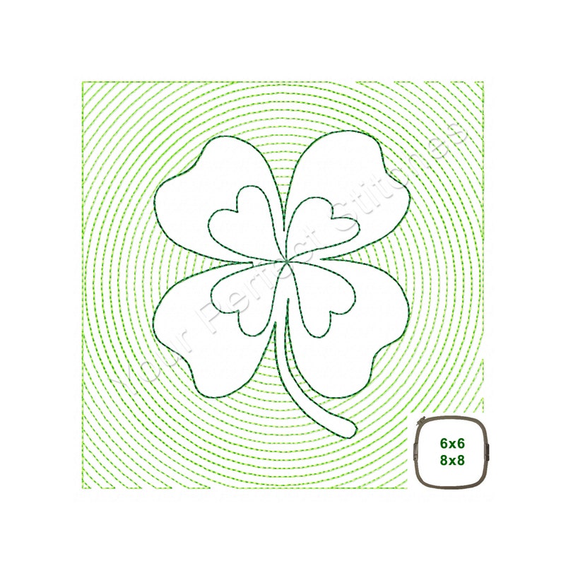 Shamrock Quilting , Clover ITH Digital Block — Machine Embroidery ...
