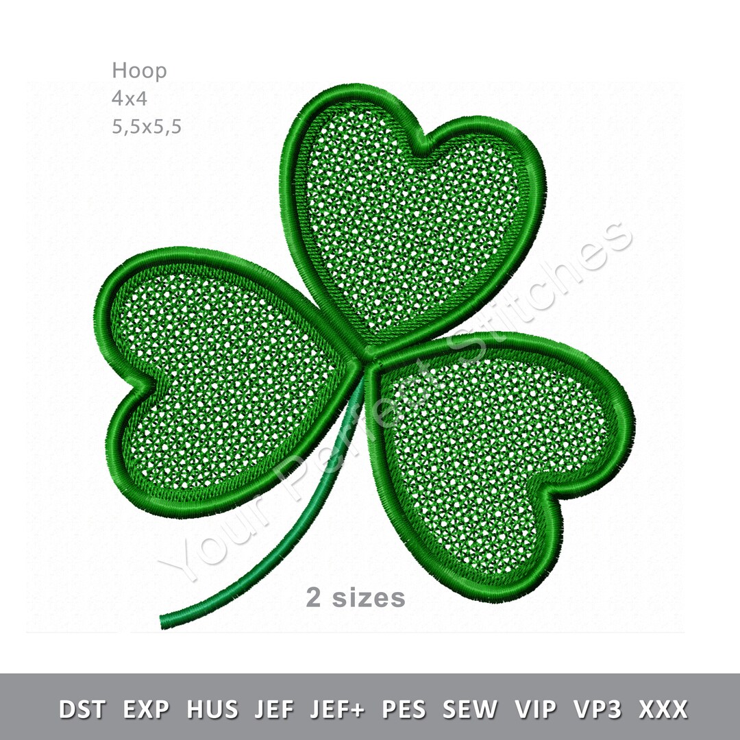 Irish Shamrock, Clover (richelieu, Lace) — Machine Embroidery Design St ...