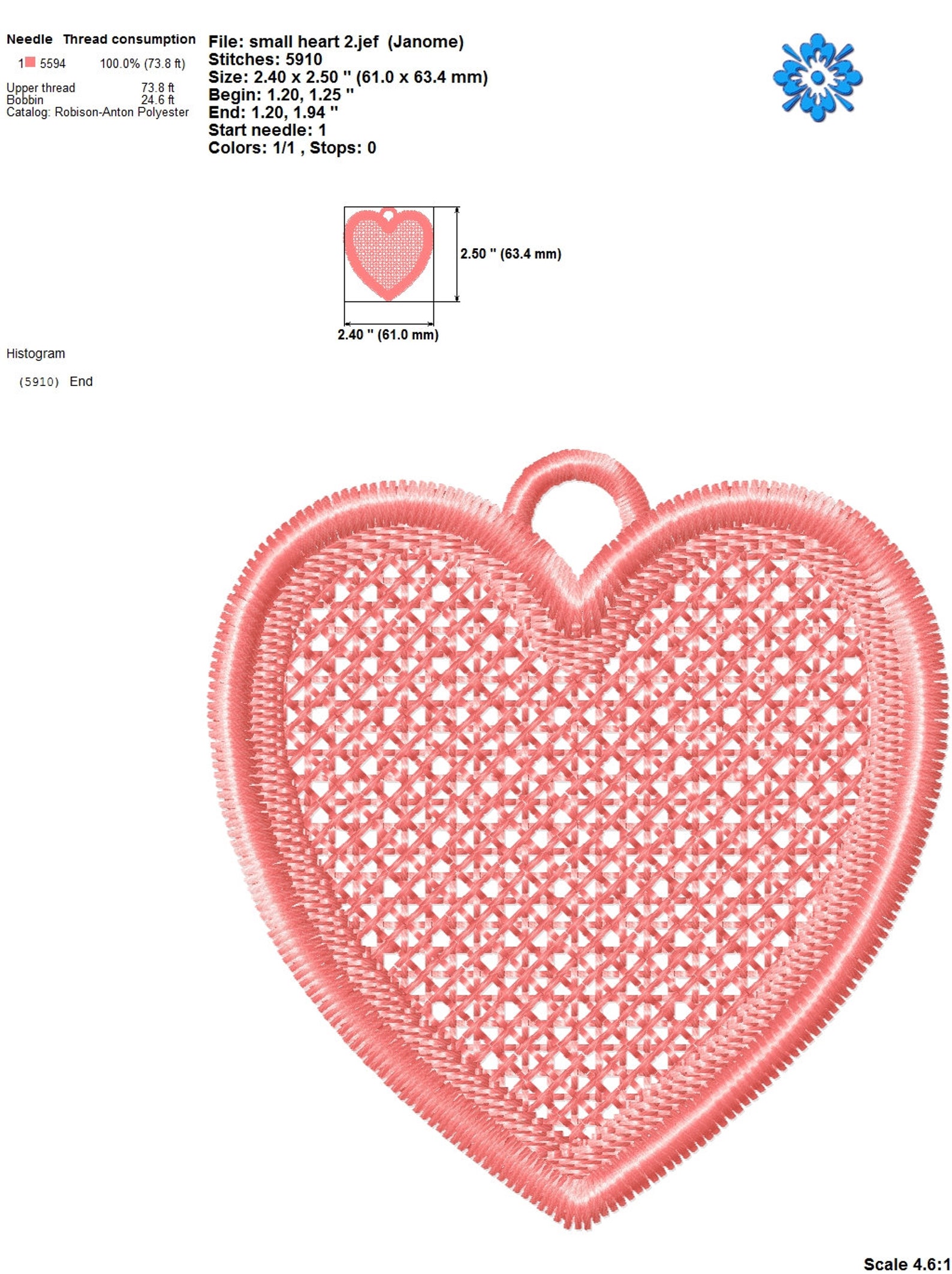FSL Heart, Machine Embroidery Design for a Valentine's Day Postcard ...