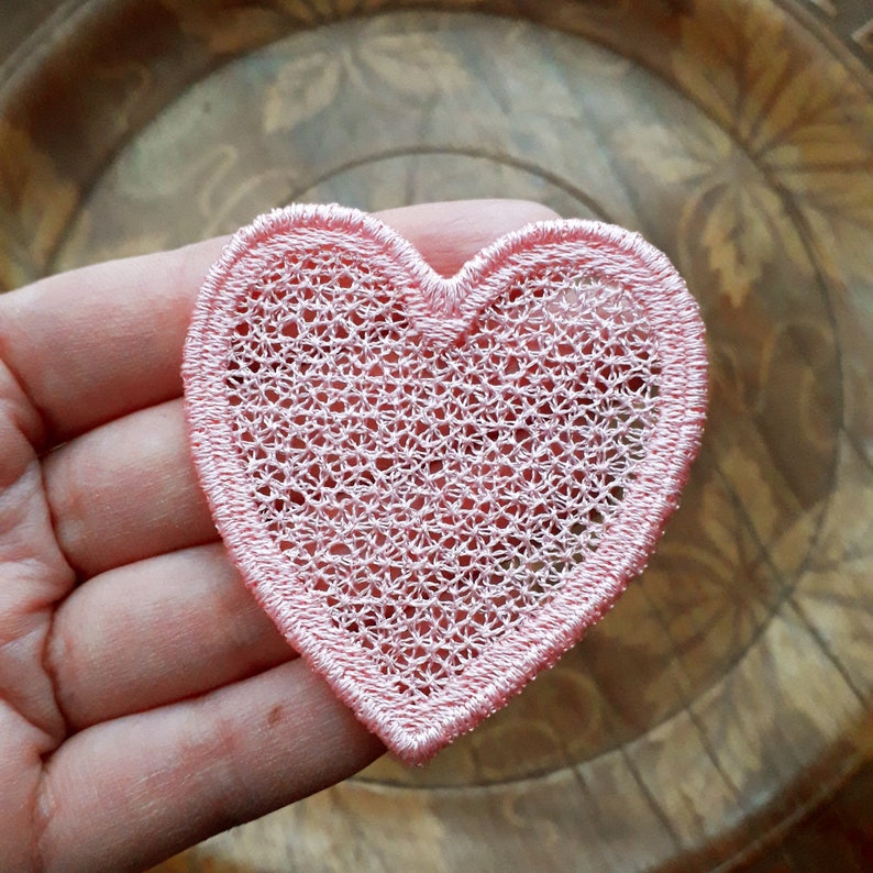 FSL Heart, Machine Embroidery Design for a Valentine's Day Postcard ...