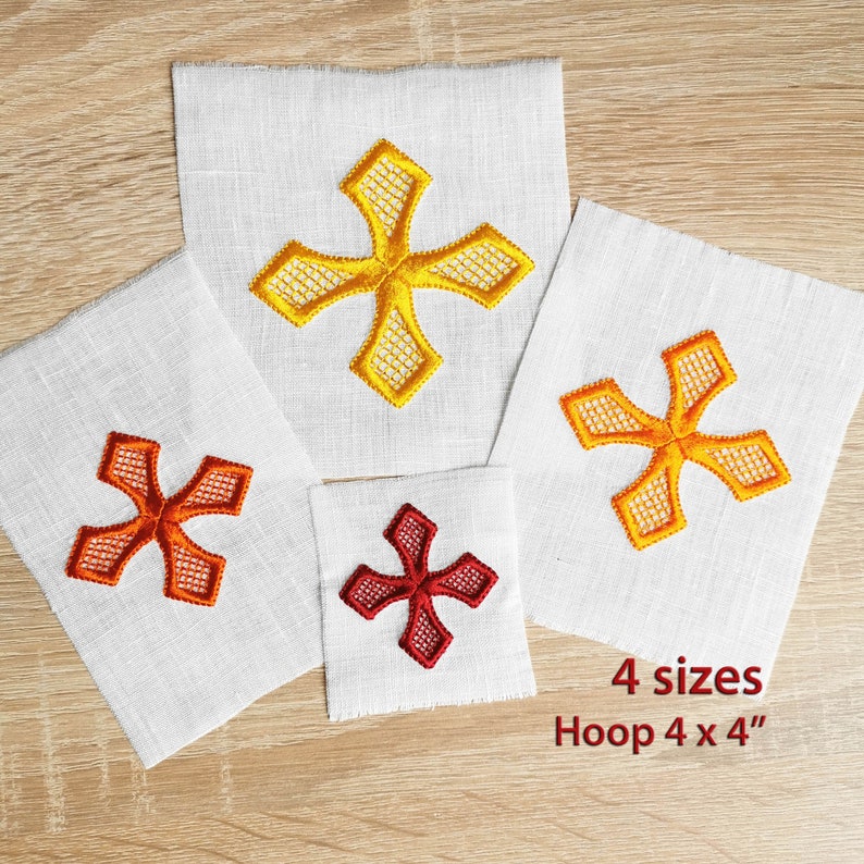 Christian Cross, Machine Embroidery Design in 4 Sizes From 2 to 3.5 ...