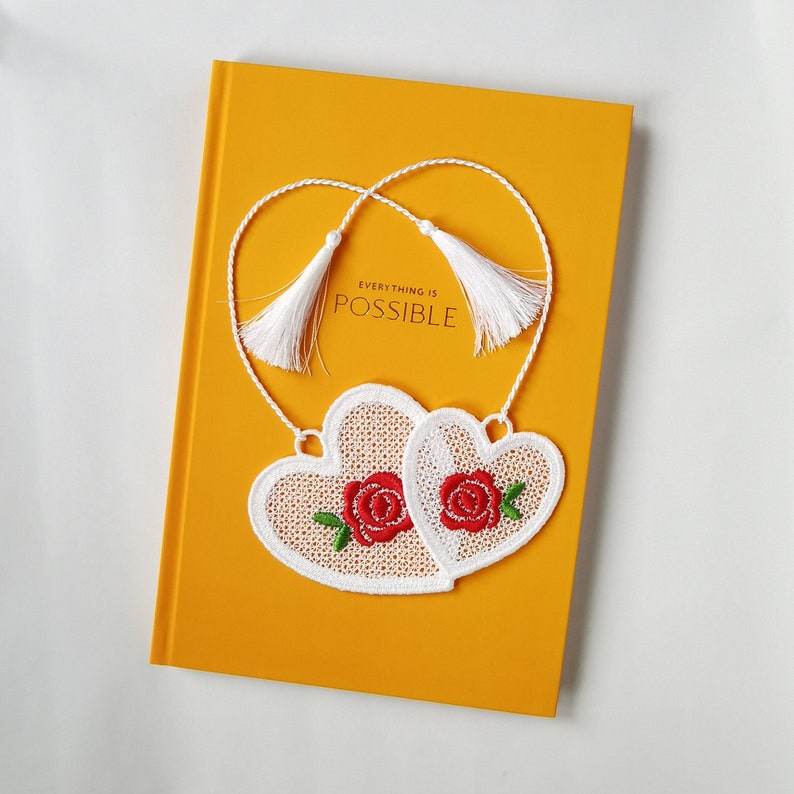 FSL Heart & Rose Machine Embroidery Design for a - Etsy