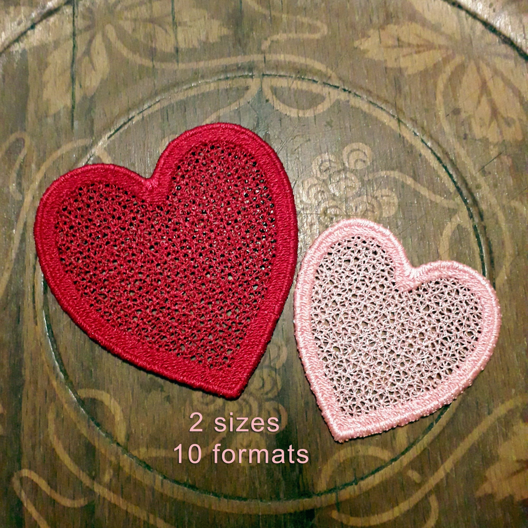 FSL Heart, Machine Embroidery Design for a Valentine's Day Postcard ...