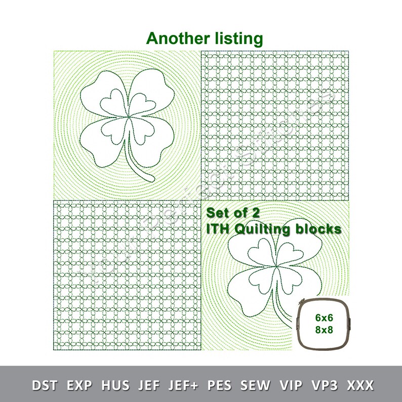 Flower ITH Quilting Block: Spring Stippling Embroidery Design (digital ...