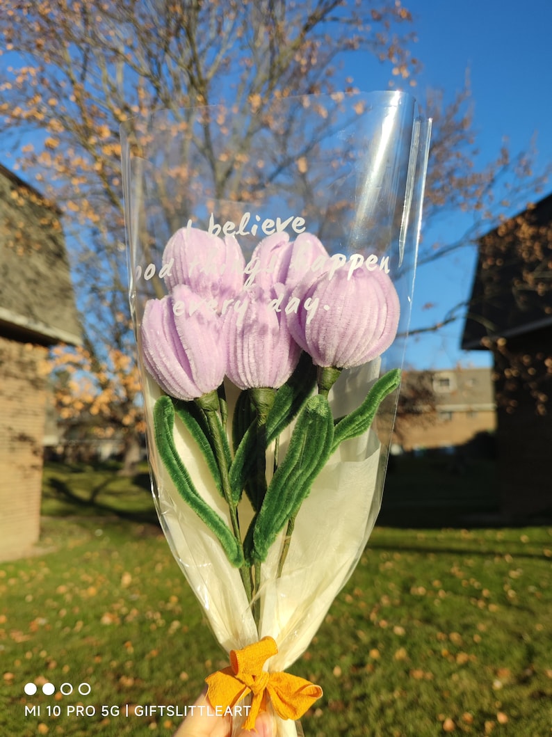 Pipe Cleaners Flower Bouquet Handmade, Finished Product, Retirement ...