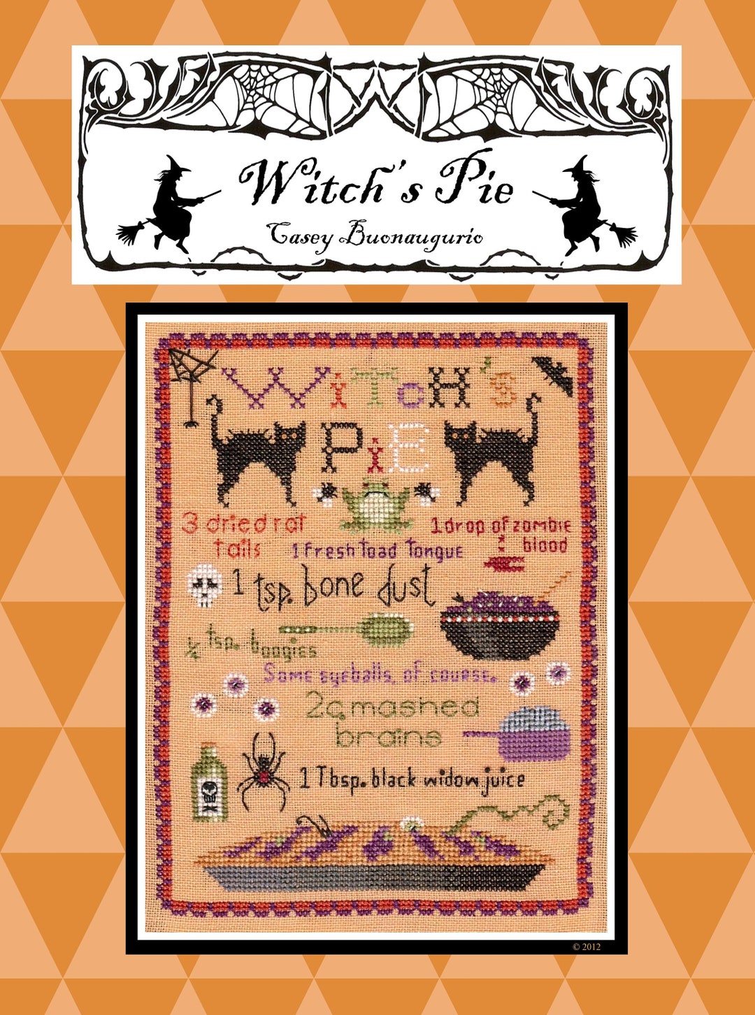 Witch's Pie Cross Stitch Chart - Etsy