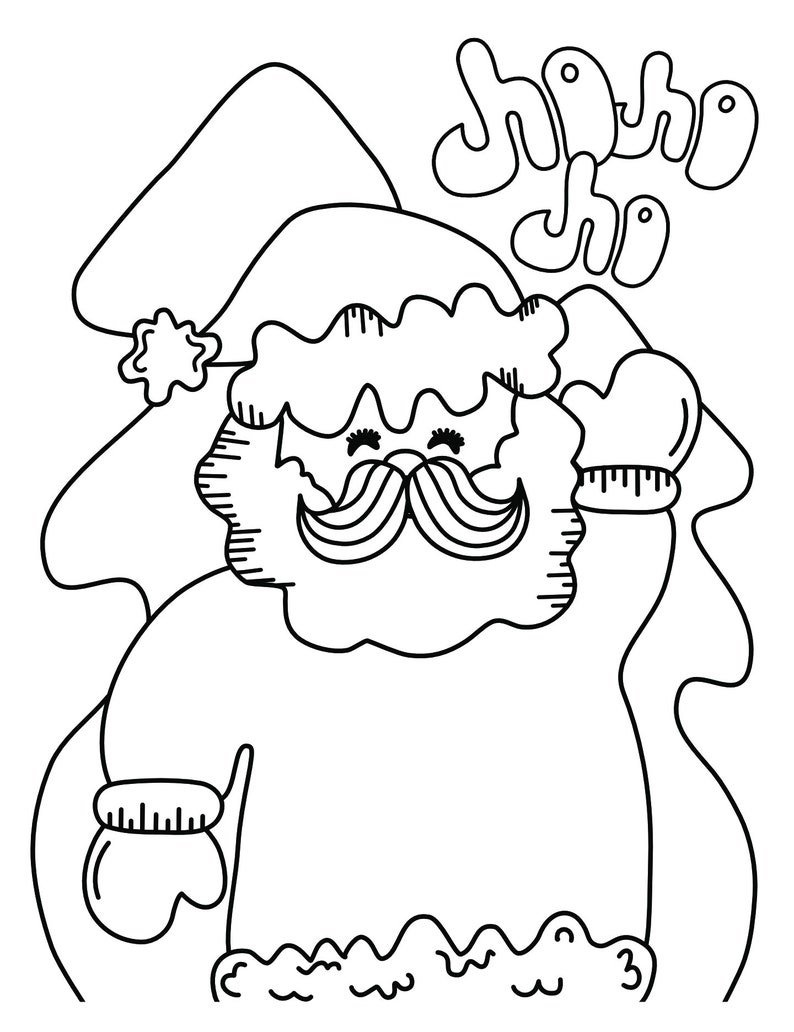 12 Christmas Coloring Pages - Etsy