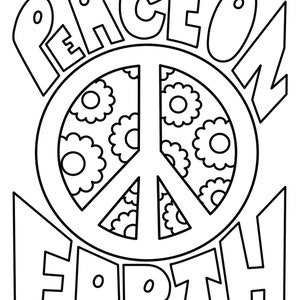 6 GROOVY Christmas Coloring Pages - Etsy