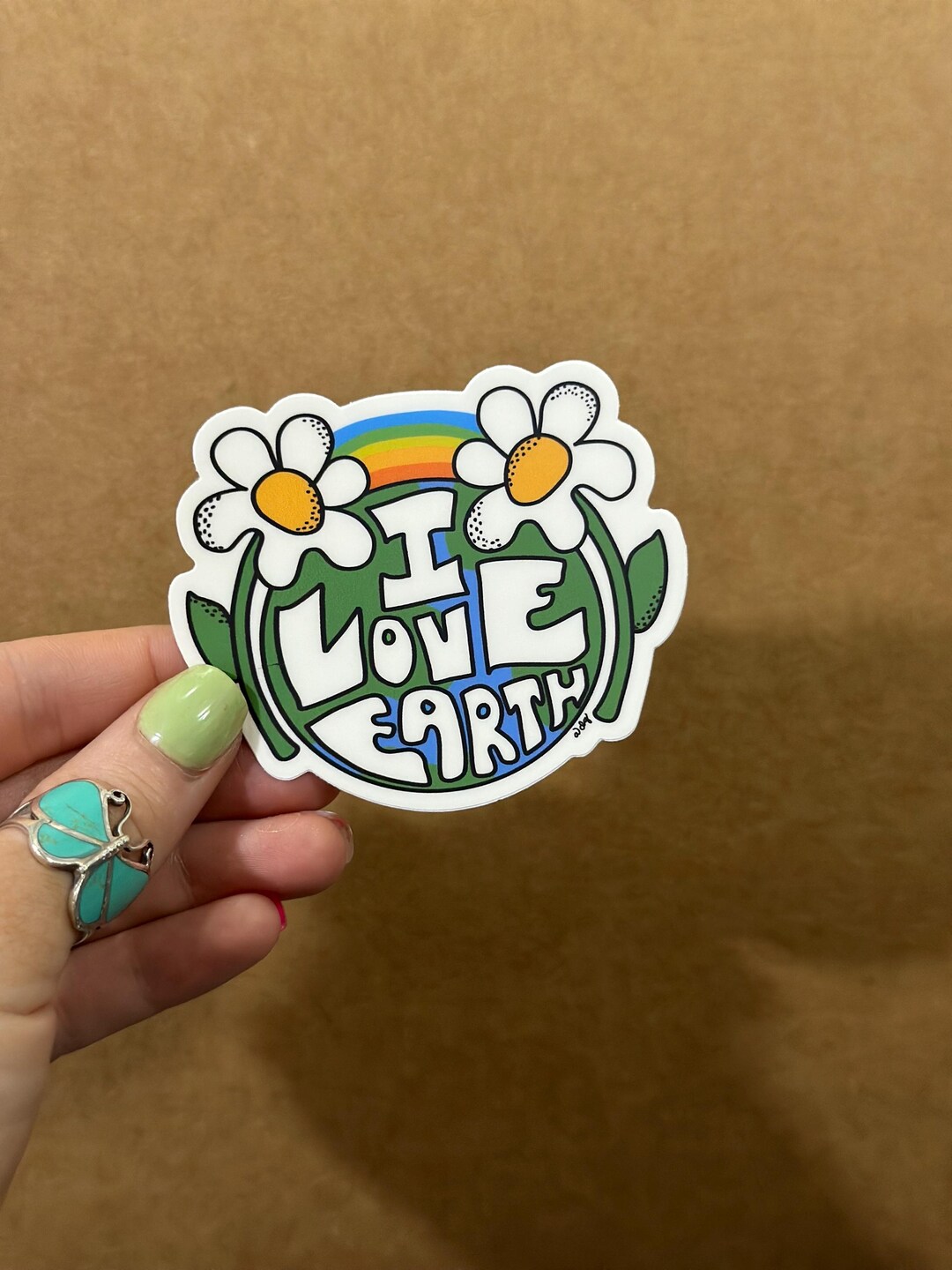 I Love Earth Sticker - Etsy