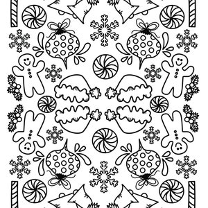 12 Christmas Coloring Pages - Etsy