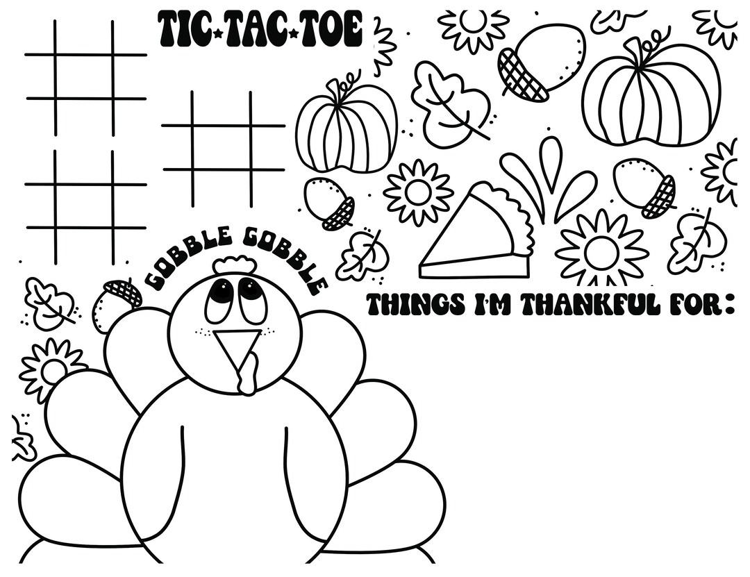 THANKSGIVING FALL Activity Coloring Pages - Etsy